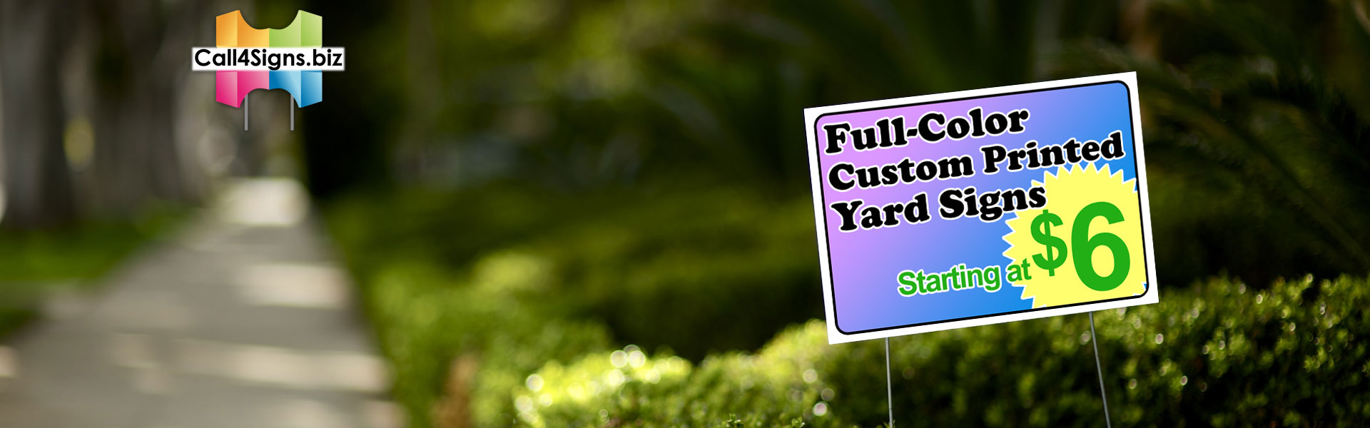 Full Color 24 x 18 Custom Printed Yard Signs - 2 Sided | Store – Call4Signs